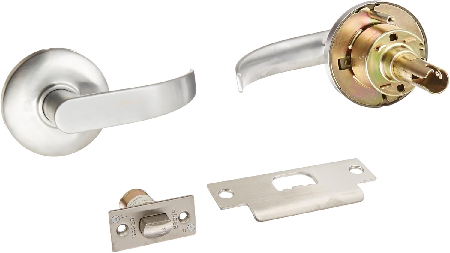 Hager 3500 Series Heavy Gauge Steel/Zinc Grade 2 Cylindrical Passage ...