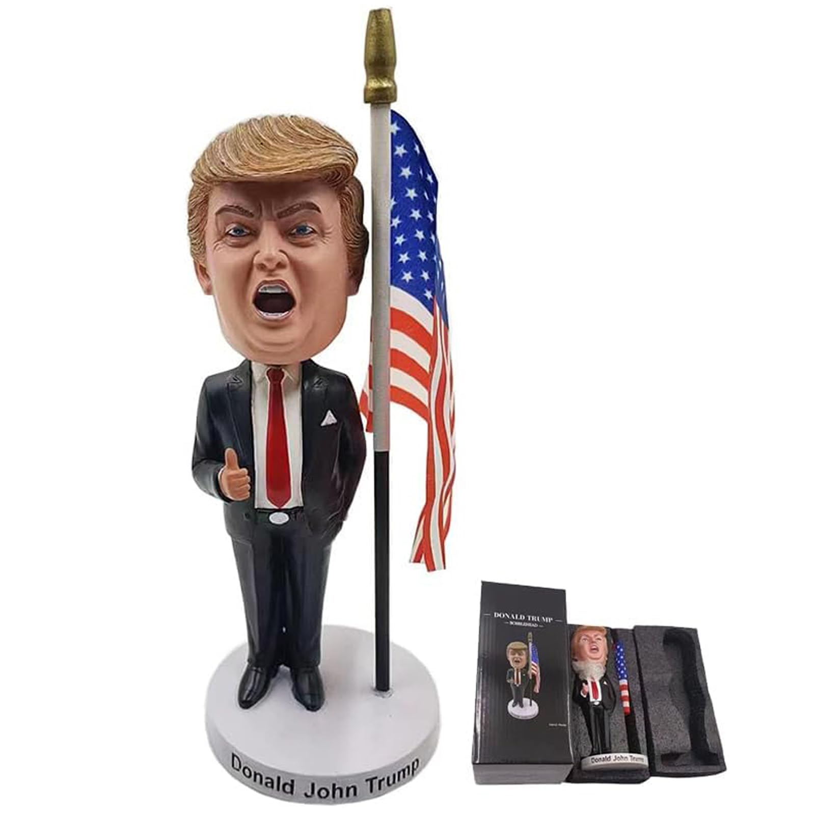 Amazon.com: Jinbyol Handmade Shaking Head Doll, US President &US Flag ...