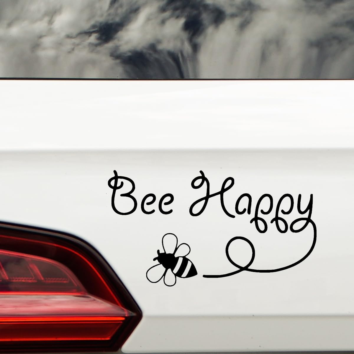 Bee Happy Vinyl Decal Sticker Car Wall Laptop Campervan Caravan Bumper ...