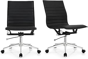 Amazon.com: 2xhome Set of 2 Modern Office Desk Chairs | Upholstered ...