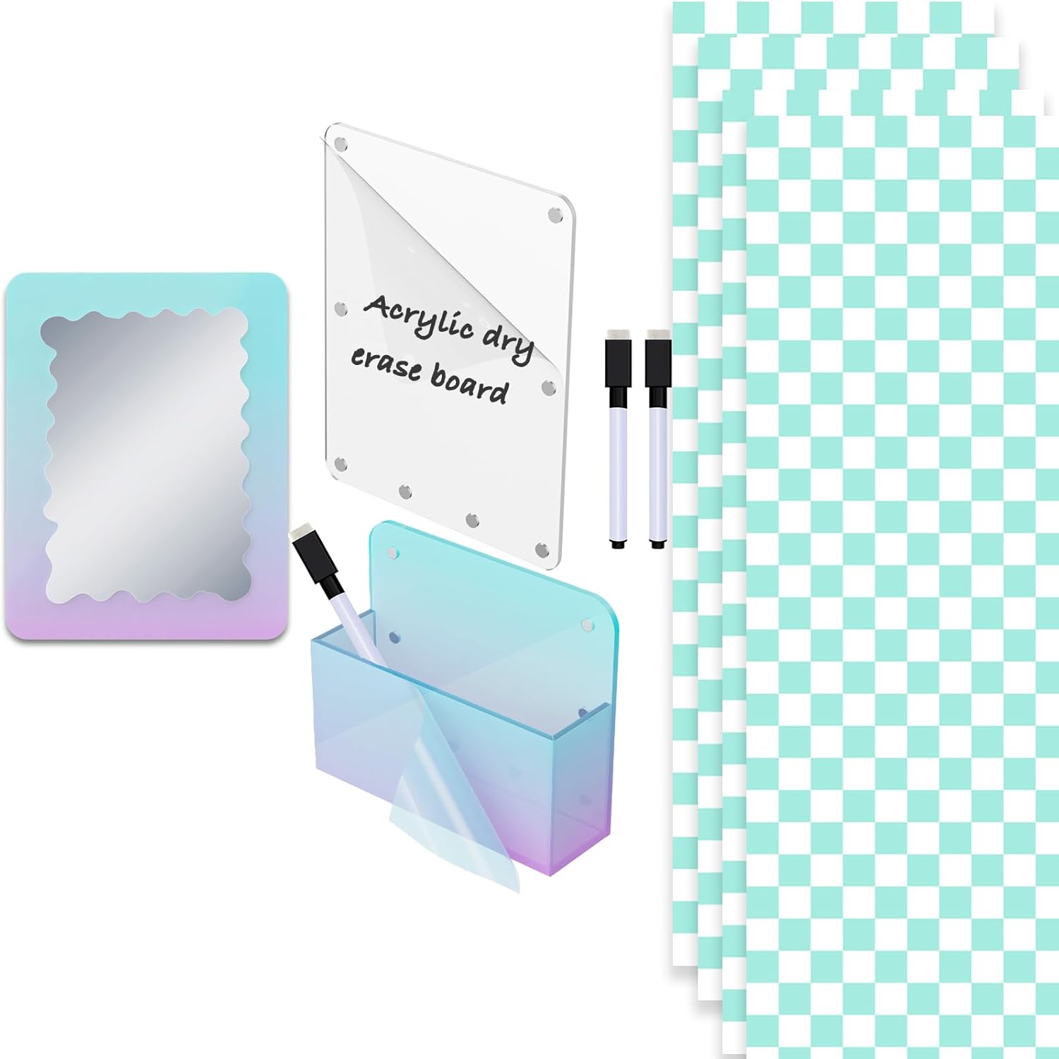 Amazon.com: Svartur Magnetic Locker Decoration Kit with Locker Mirror ...