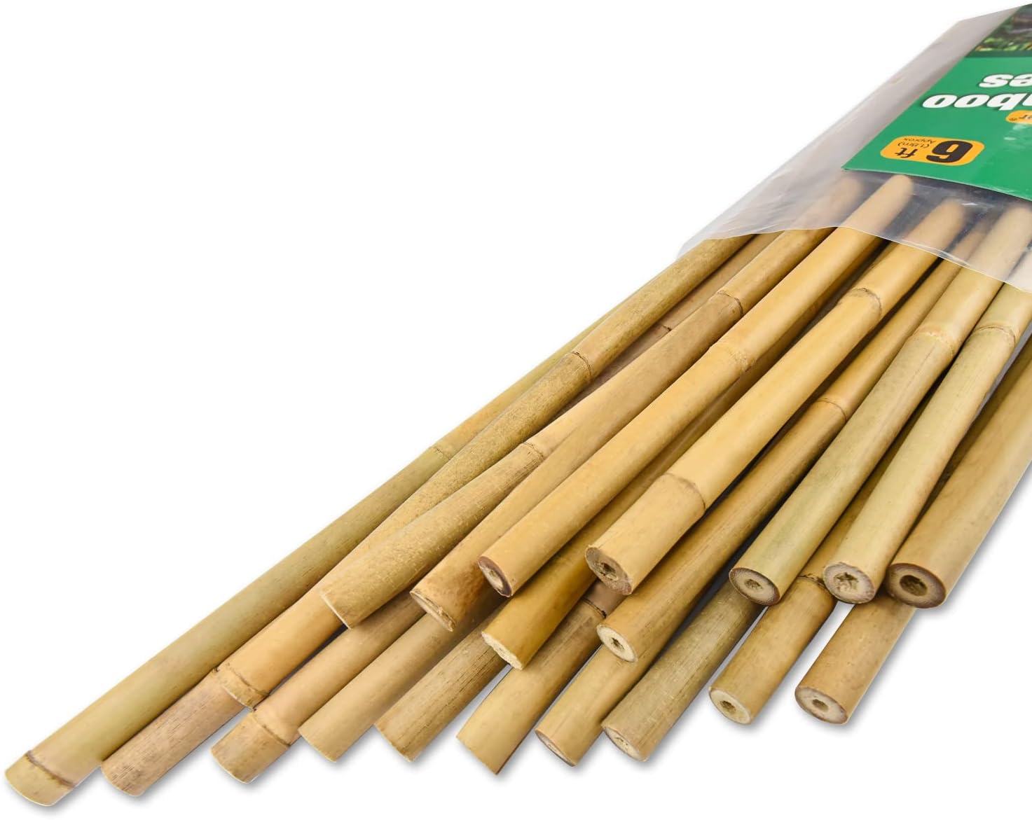 Amazon.com : Jollybower 20pcs 5/8" D Thicker Heavy Duty Bamboo Stakes ...