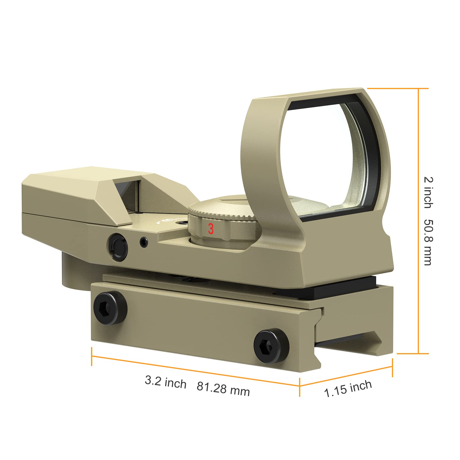 Snapklik.com : RS-29 Reflex Sight, Red & Green Illuminated 4 Reticles ...