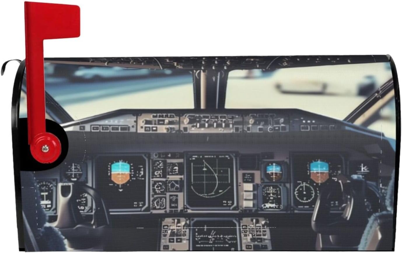 Amazon.com: Airplane Cockpit Mailbox Covers Magnetic Mailbox Wraps Post ...