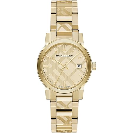 Ladies Burberry The City Engraved Check Watch BU9146 : Amazon.co.uk ...