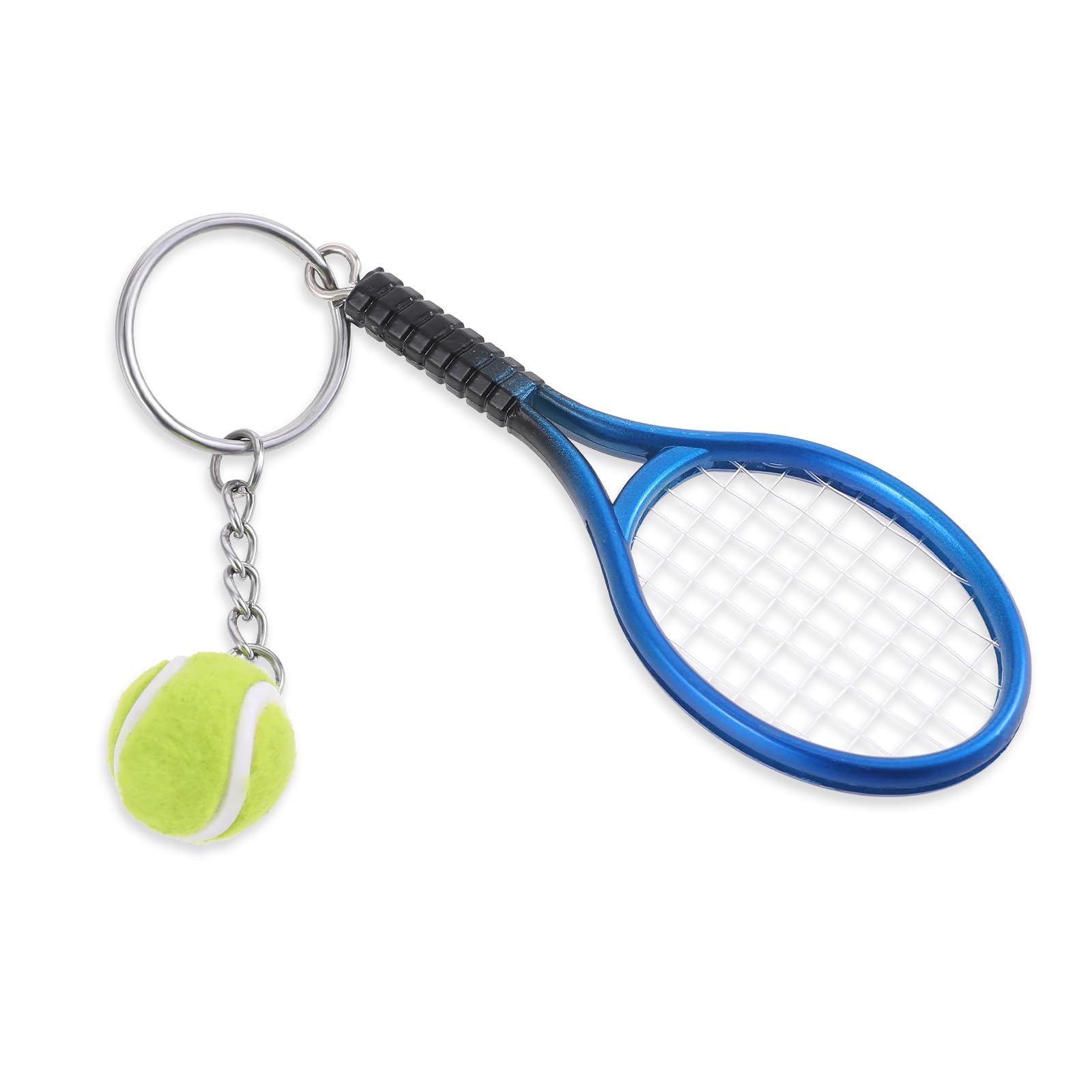 Amazon.com: Xthrotsenk Tennis Ball Keychain Mini Tennis Racket Keyring ...