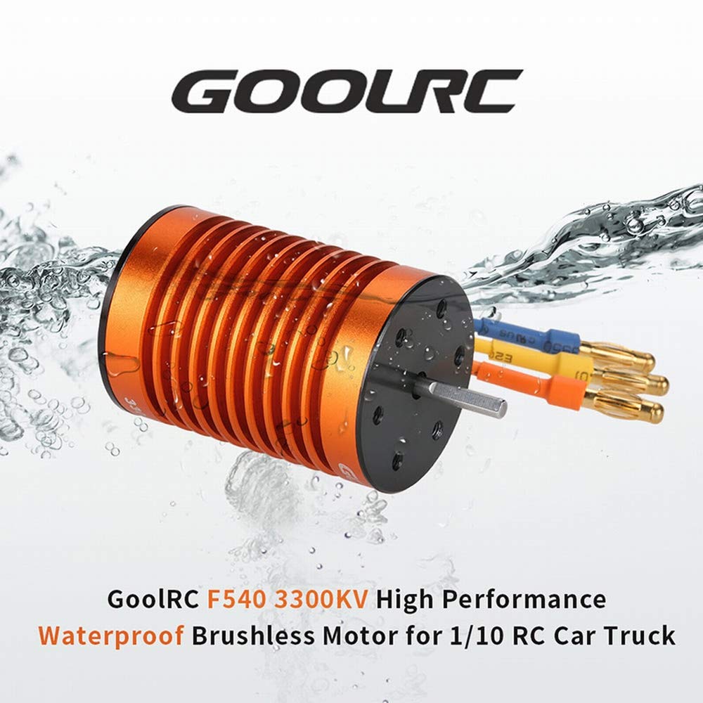 GoolRC F540 3300KV Waterproof Brushless Motor 45A ESC with 6.0kg Metal ...