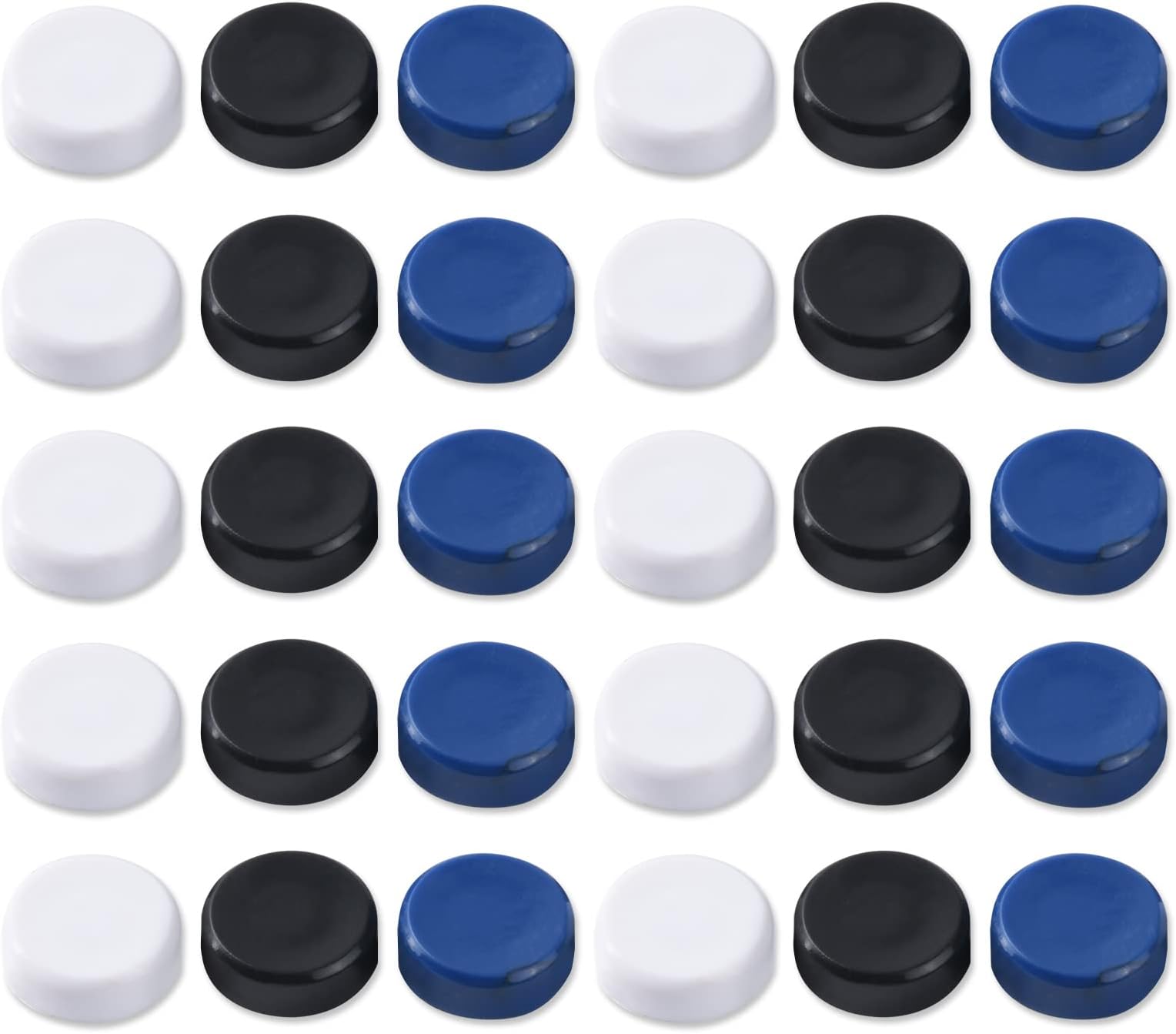 Pack of 12 Strong Assorted Coloured Round Flat Magnets - 24mm ...
