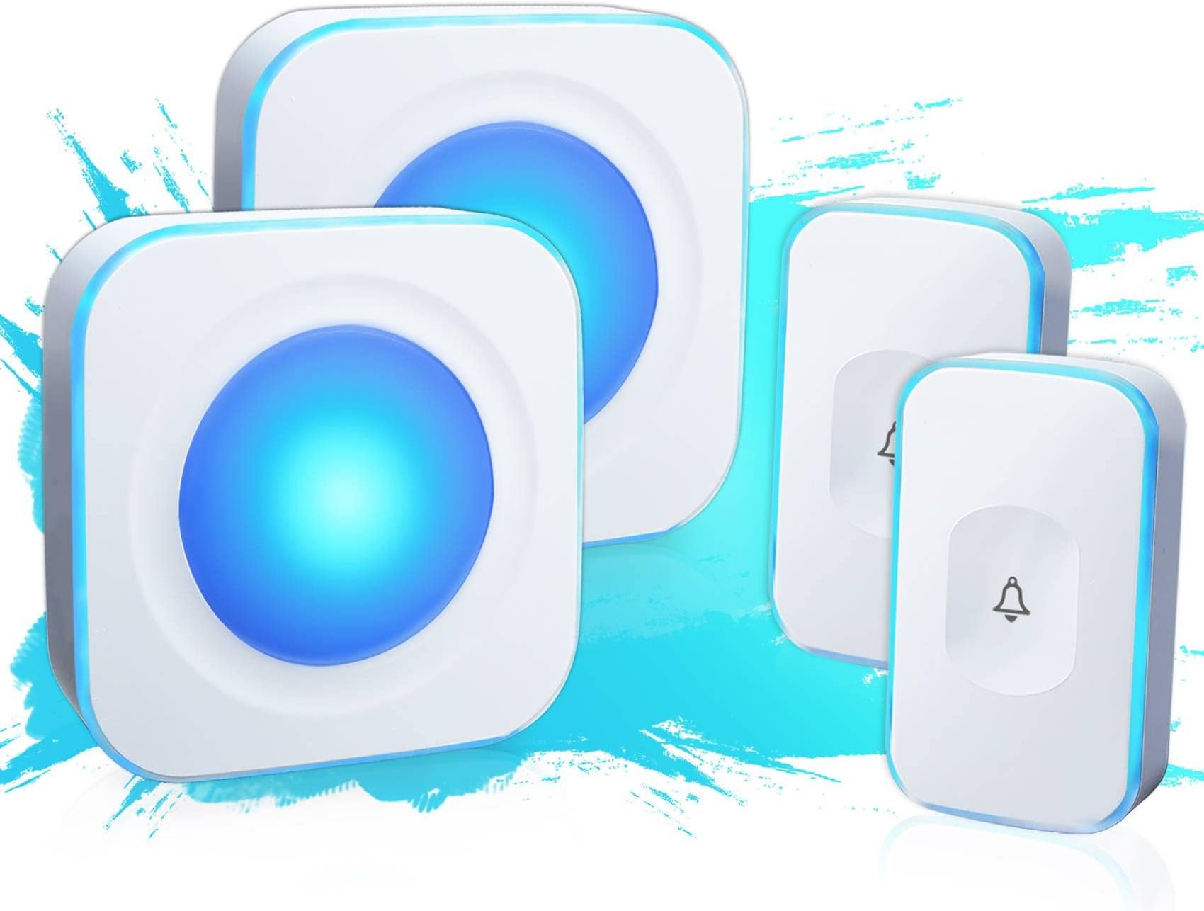 Loud Flash Doorbell with 7 Colors of Bright Light and 4 Volumes ...