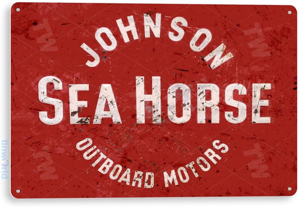 Amazon.com: Tinworld Tin Sign: Johnson Sea Horse Outboard Motors Retro ...