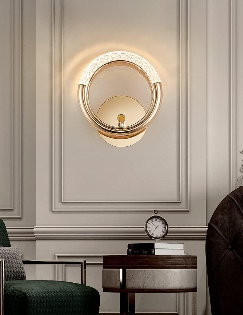 CITRA 10W Led Glass Crystal Golden Metal Wall Light - Warm White ...