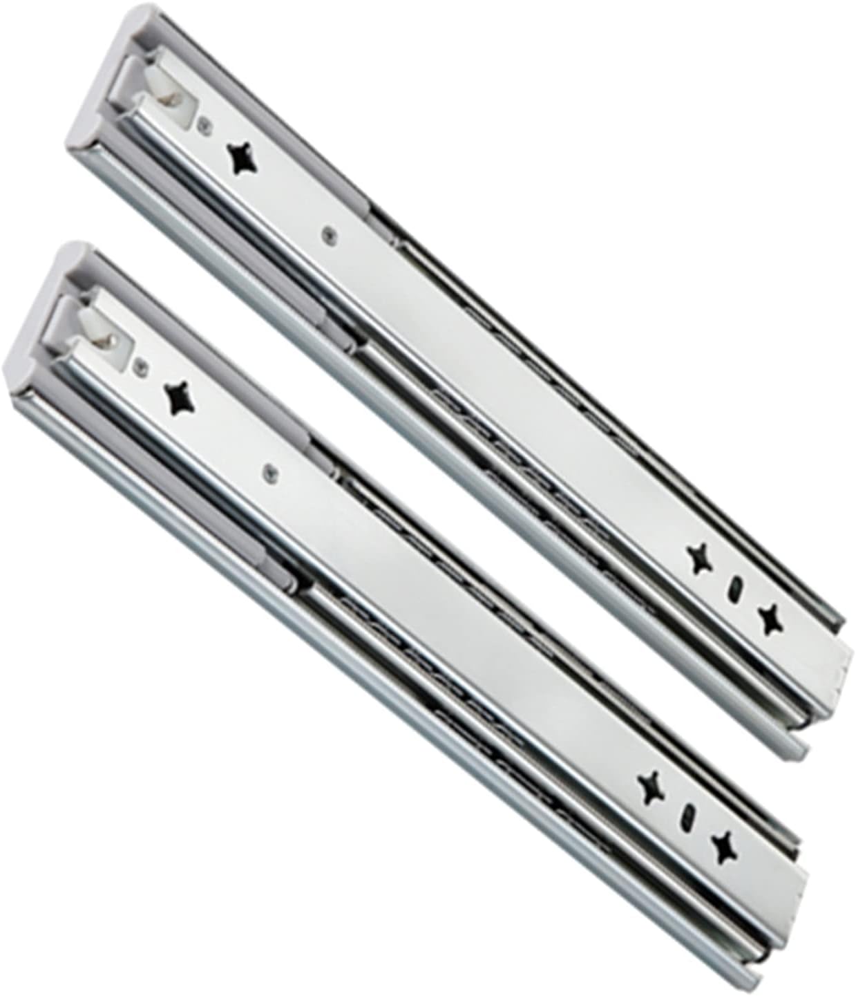Stainless Steel Heavy-Duty Slide Rails, Three-Section Rails, 53 Width ...