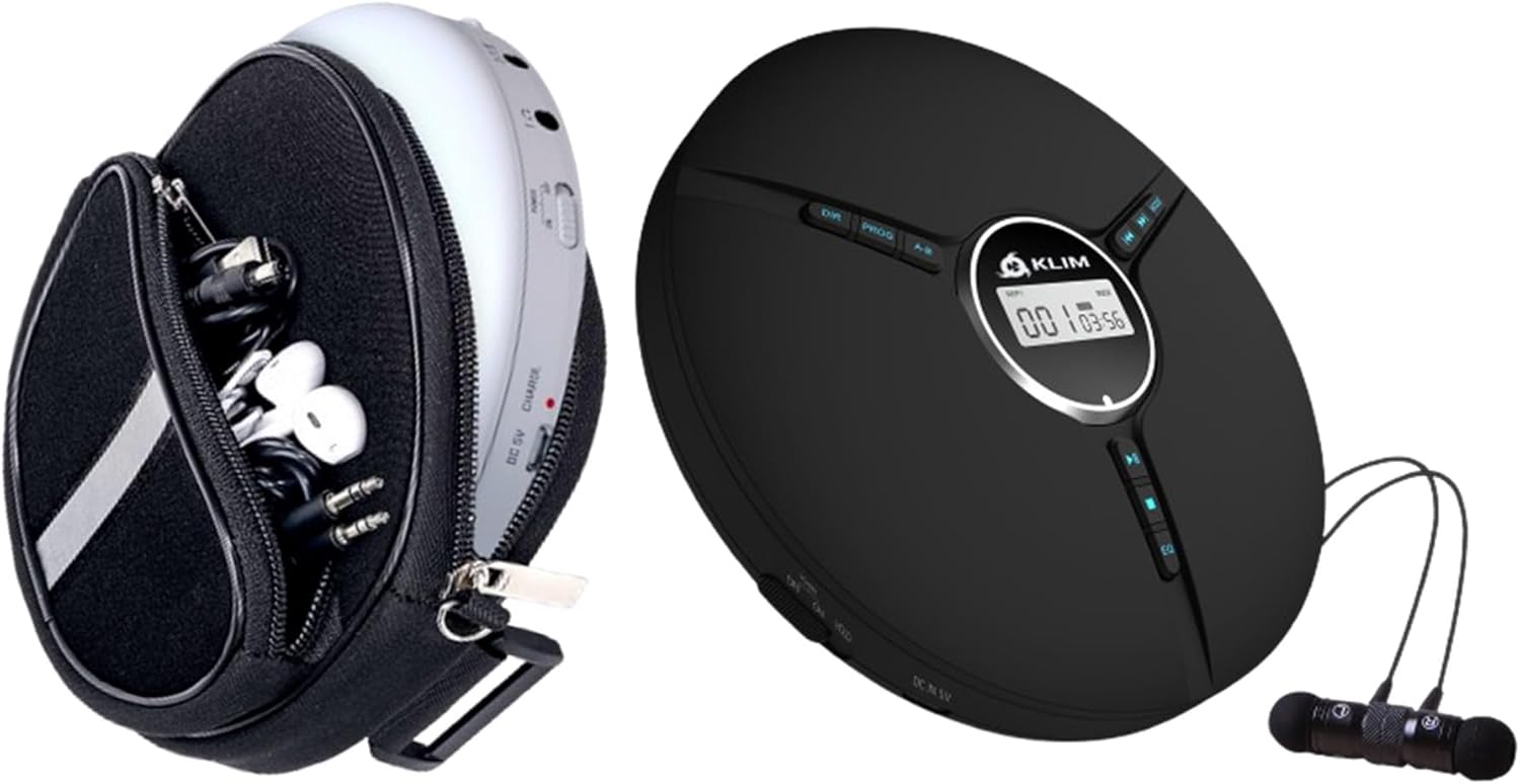 Amazon.com: KLIM Discman Portable CD Player with a Built-in Battery ...