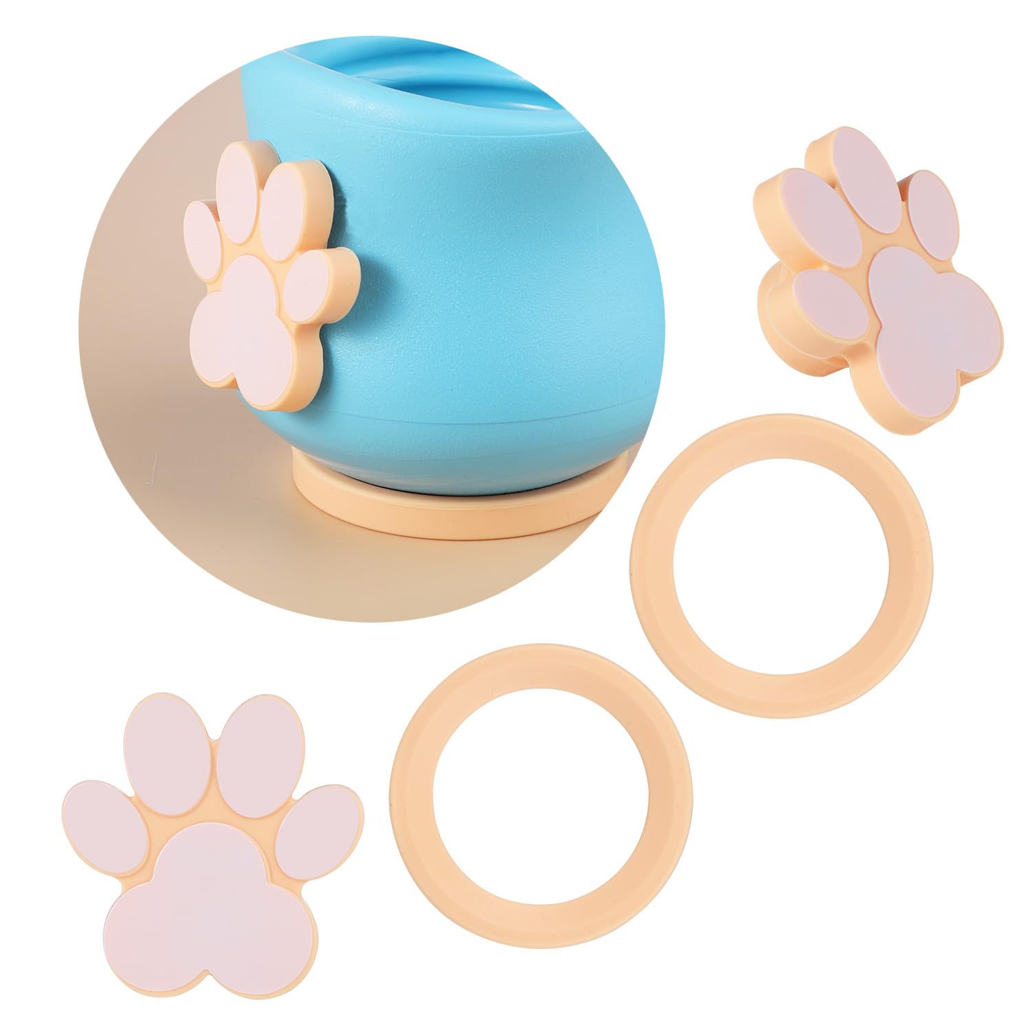 Pet Supplies : Silicone Plug and Stand for Dog Treat Toy, 2pcs Paw ...