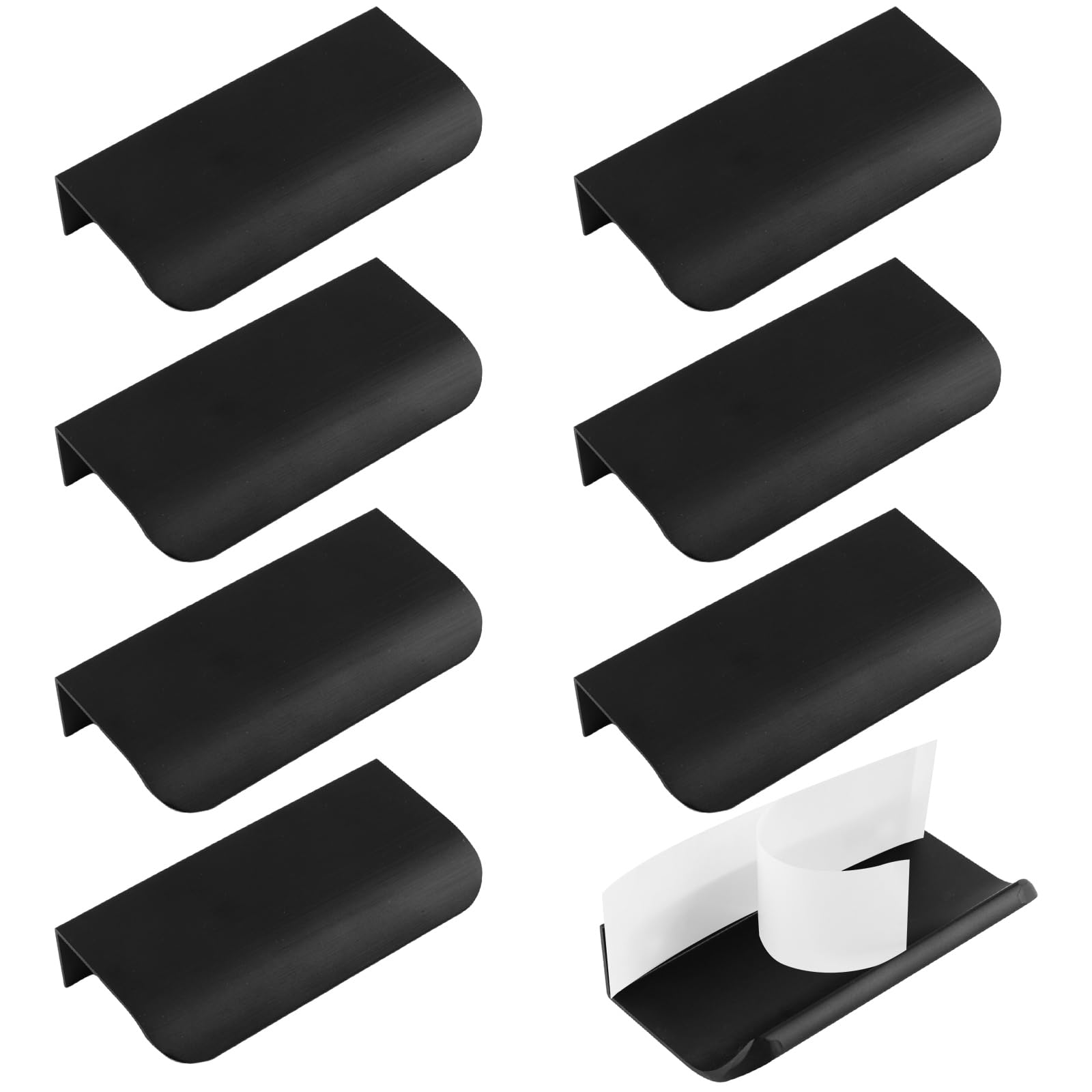 MOROBOR 8 Pack Finger Edge Pull, Self-Stick Instant Cabinet Drawer ...