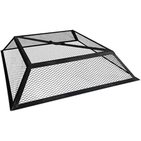 Amazon.com: Sunnydaze Heavy-Duty Black Steel Mesh Fire Pit Spark Screen ...