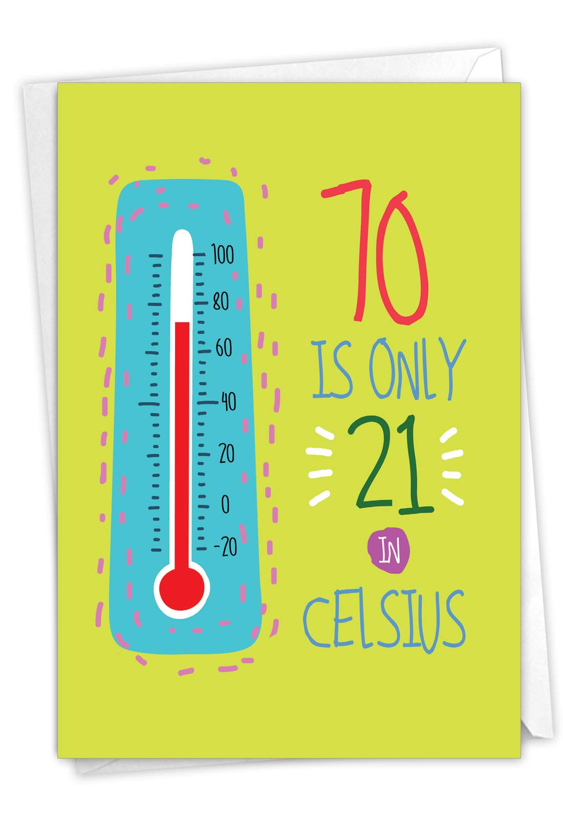 NobleWorks 70th Birthday Card Funny 70 Year Old Humor Notecard NobleWorks 70th Birthday Card Funny 70 Year Old Humor Notecard
