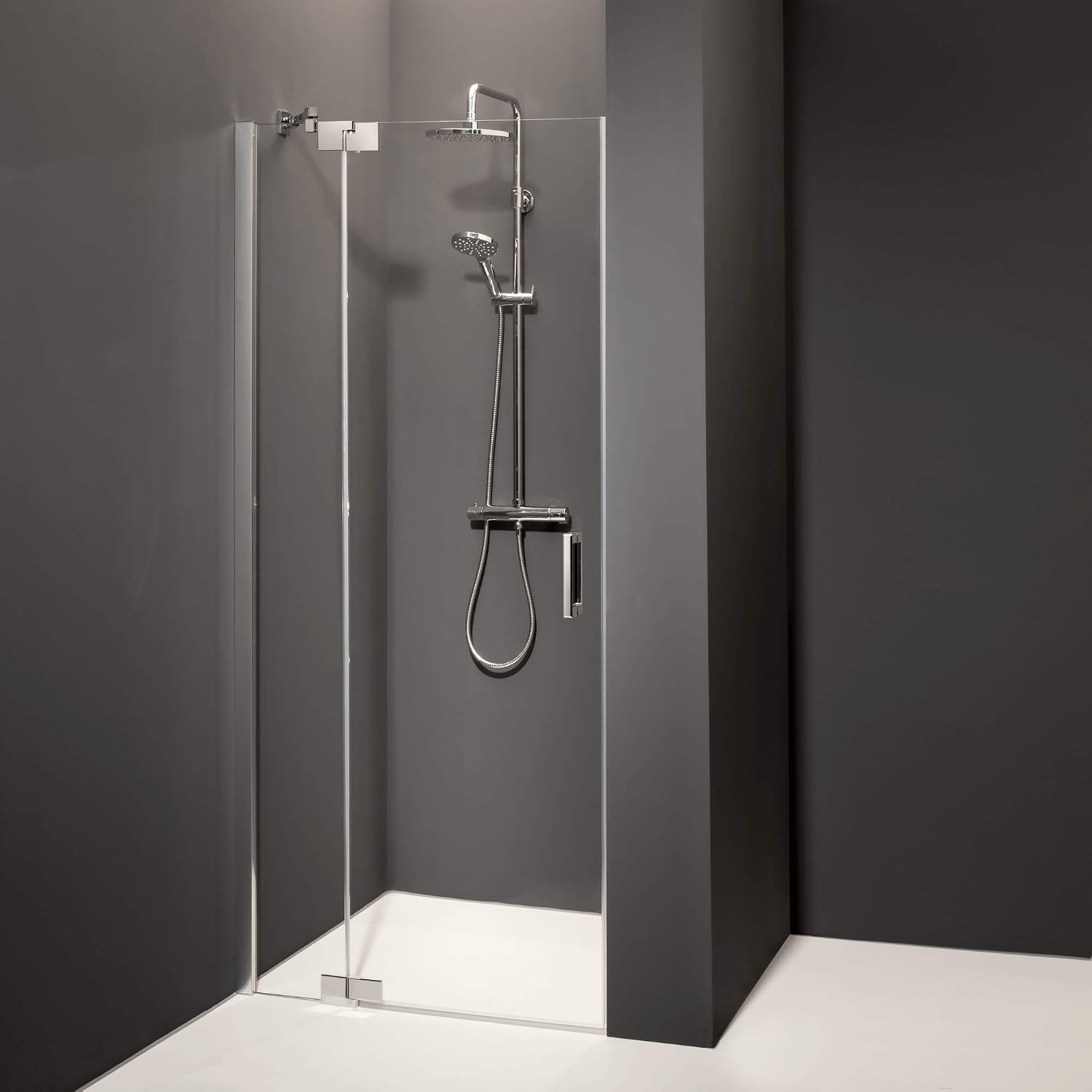Elegantes Dusche Pendeltr Mit Festteil Fotos