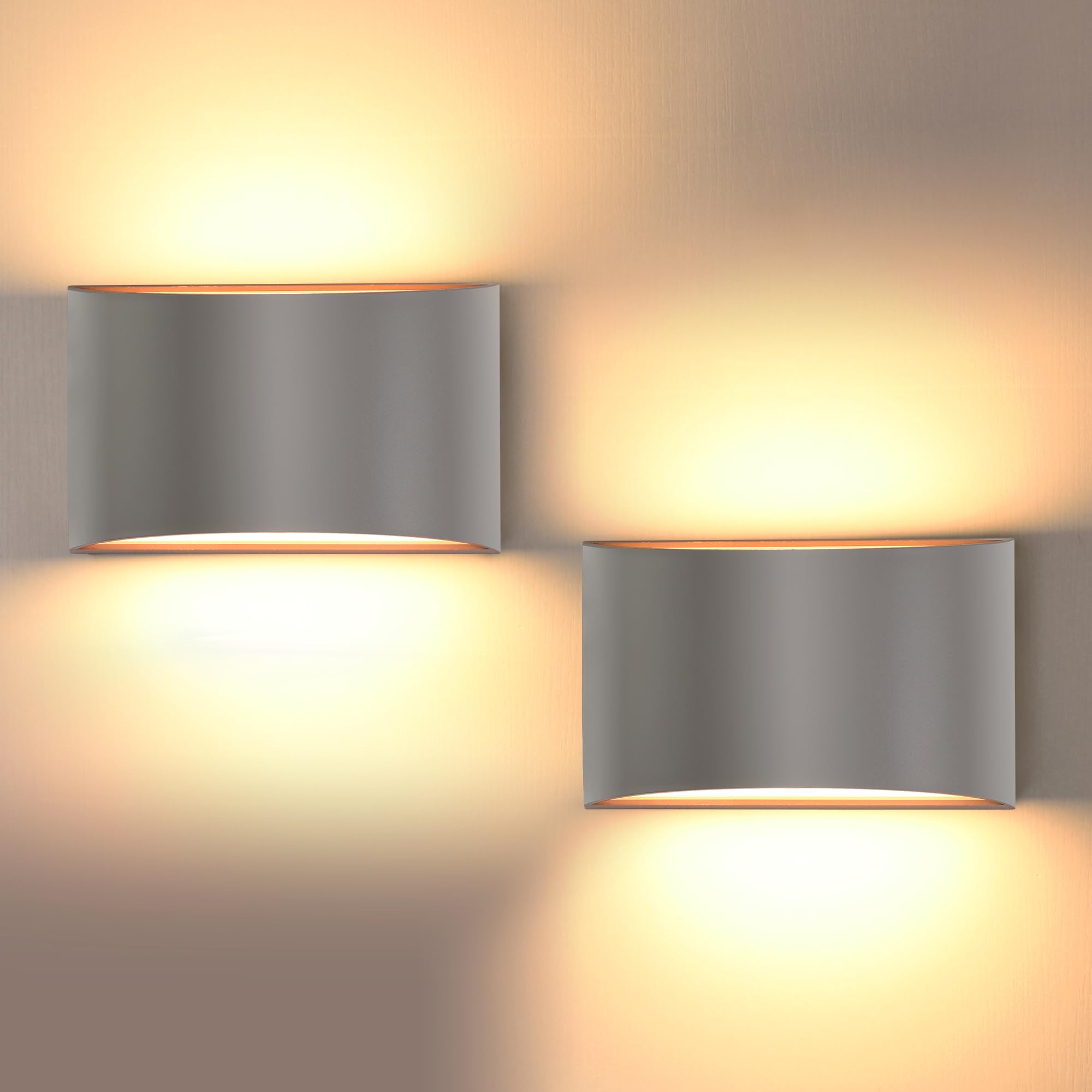 FUDESY Modern LED Wall Sconce Indoor, 12W Up Down Wall Mount Lighting ...