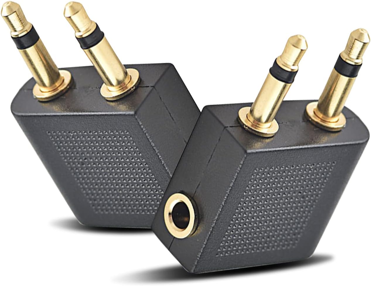 jeufun 2pcs Airplane Airline Flight Adapters for Headphones,Airline ...
