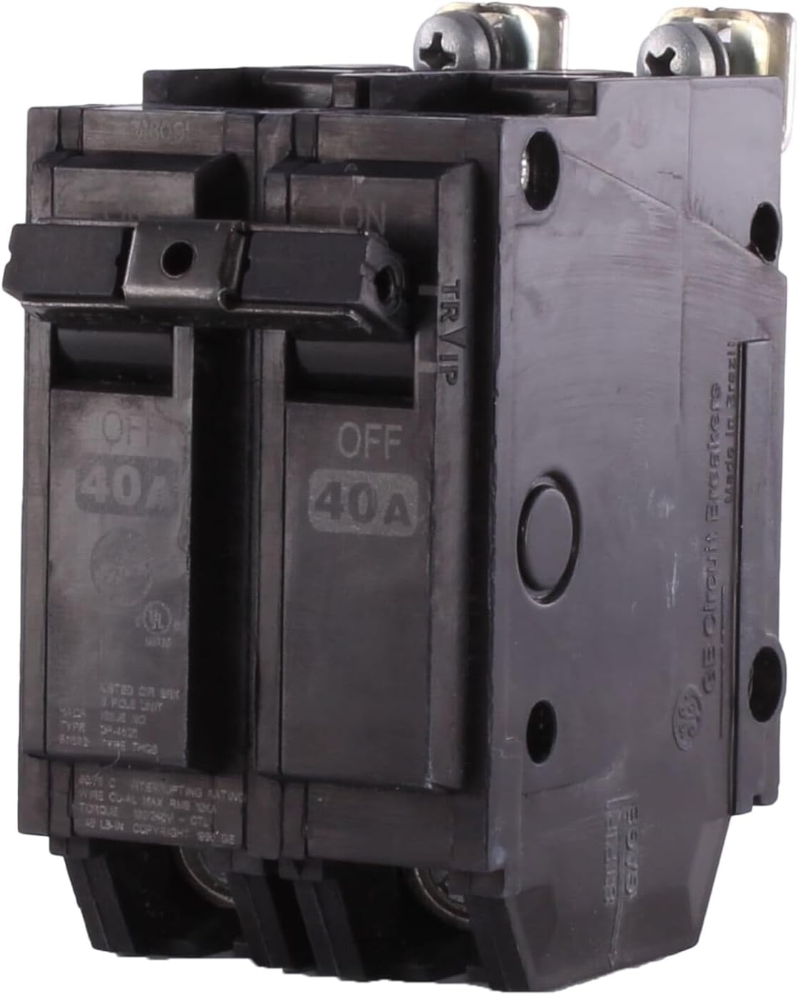 GE THQB2140 Bolt-On Mount Type THQB Miniature Circuit Breaker 2-Pole 40 ...