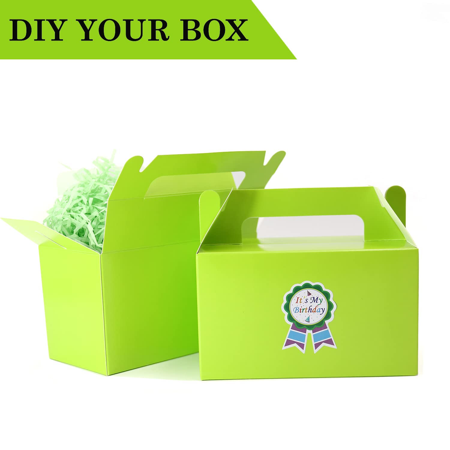 Snapklik.com : 50Pcs Green Gable Gift Boxes, 5.9 Small Party Favor ...