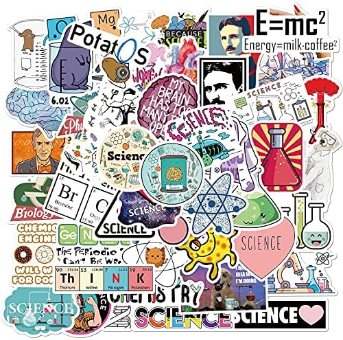 100 PCS Laboratory Science Stickers, Funny Science Experiment Sticker ...