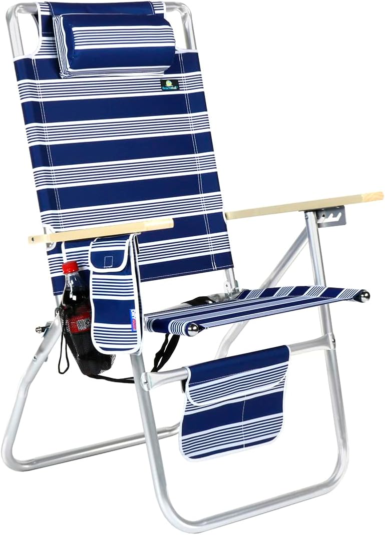 Amazon.com: REALEAD Reclining Beach Chairs for Adults - Extendable High ...