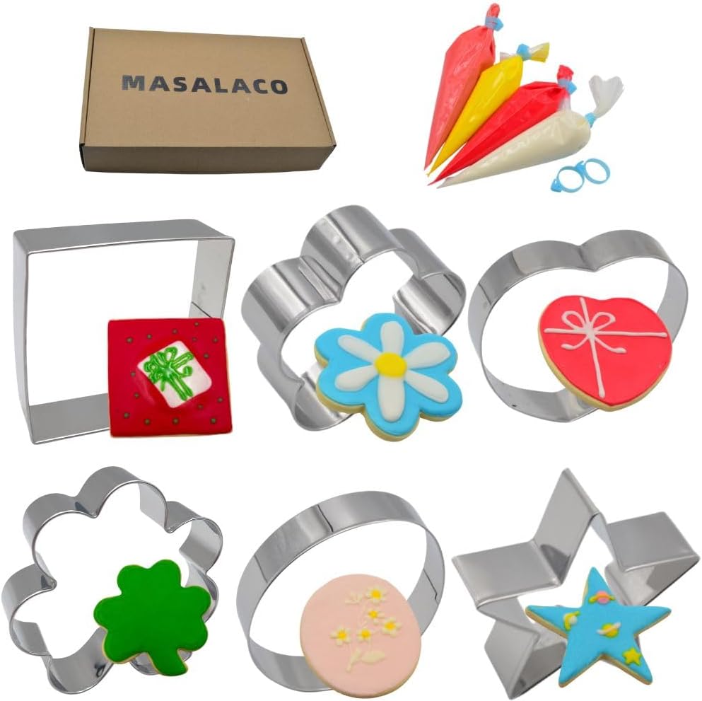Amazon.com: MASALACO Metal Cookie Cutter Machine 6-piece set, Equipped ...