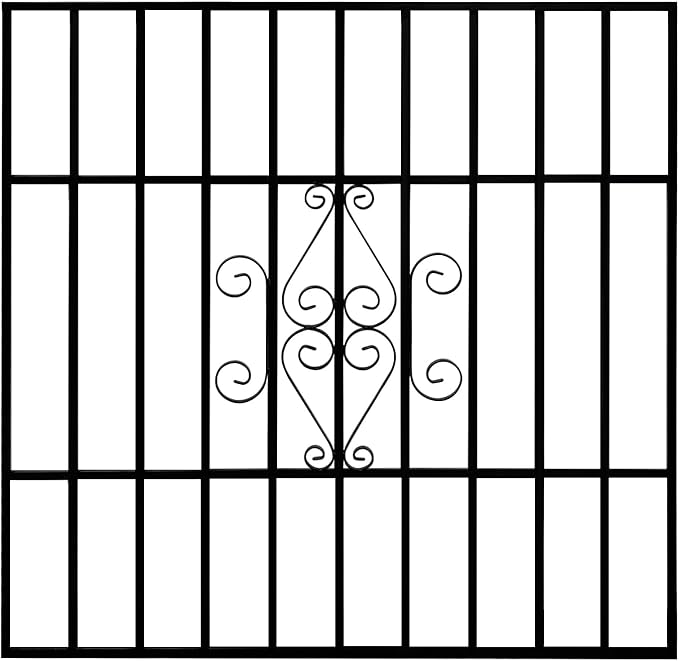 36-in x 36-in Black Magnum Heavy-Duty Window Bars Safety Guards for ...