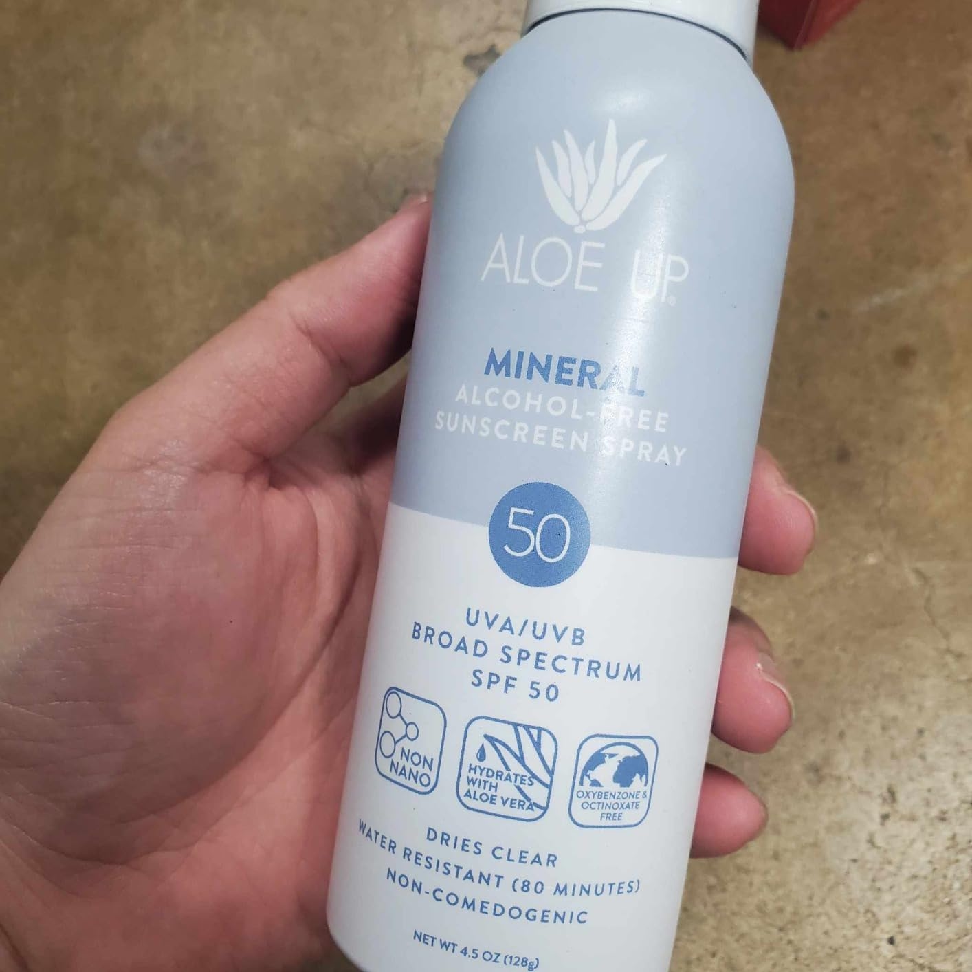 Amazon.com: Aloe Up Continuous Mineral Sunscreen Spray SPF 50- Alcohol ...