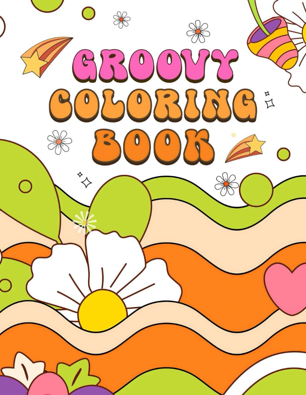 Amazon.com: Groovy Coloring Book: 50 vintage & preppy pages - Funky ...