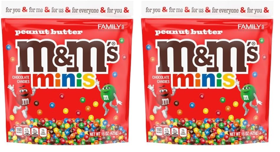 Amazon.com: M&M'S Minis Peanut Butter Candy, Family Size, 15 Oz Bulk ...