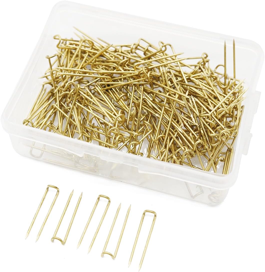 Amazon.com: 100 Pieces U Shaped Fork Pins for Sewing Double Blocking ...