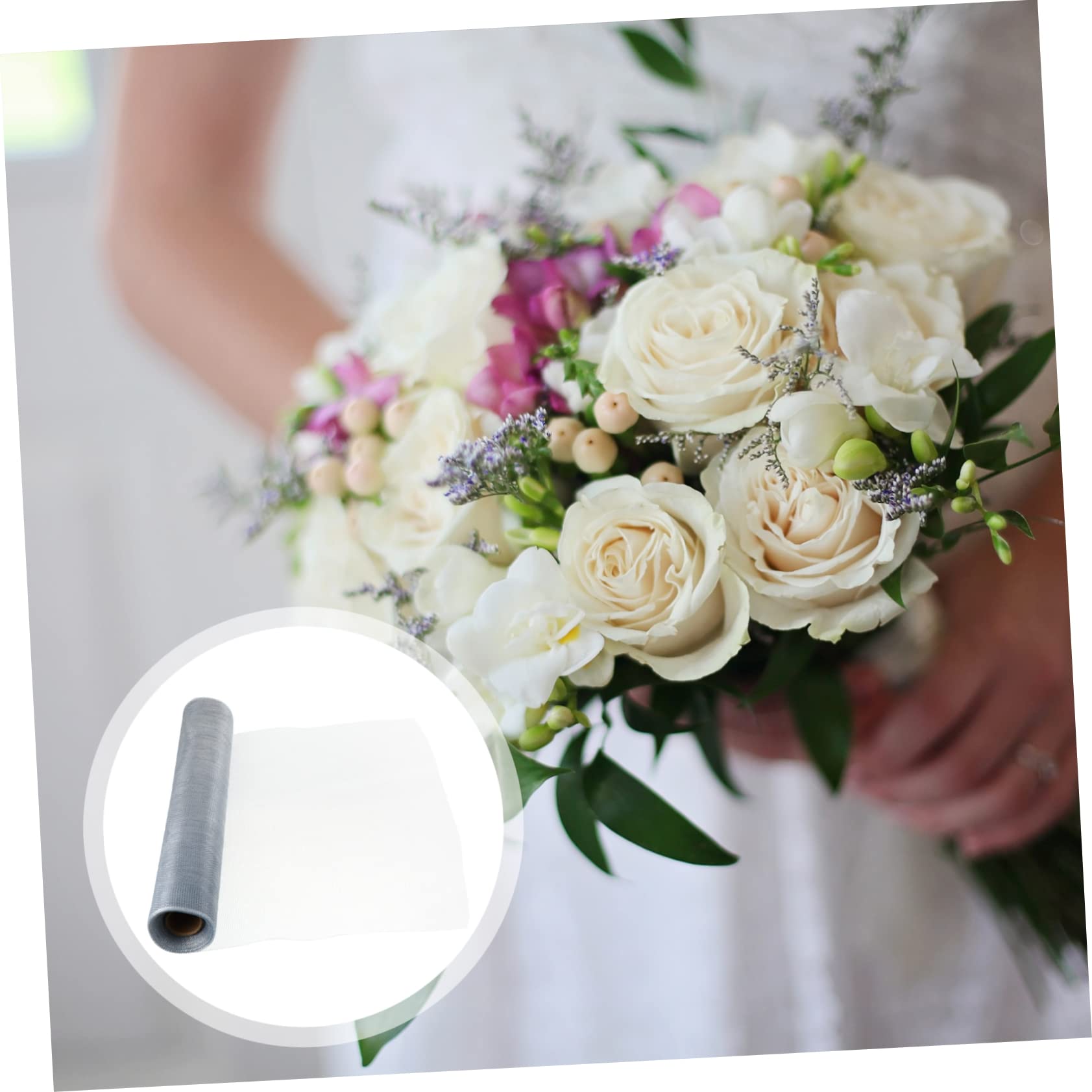 OKUMEYR 1Pc bouquet wrapping bouquet packaging net Wedding Lace ...