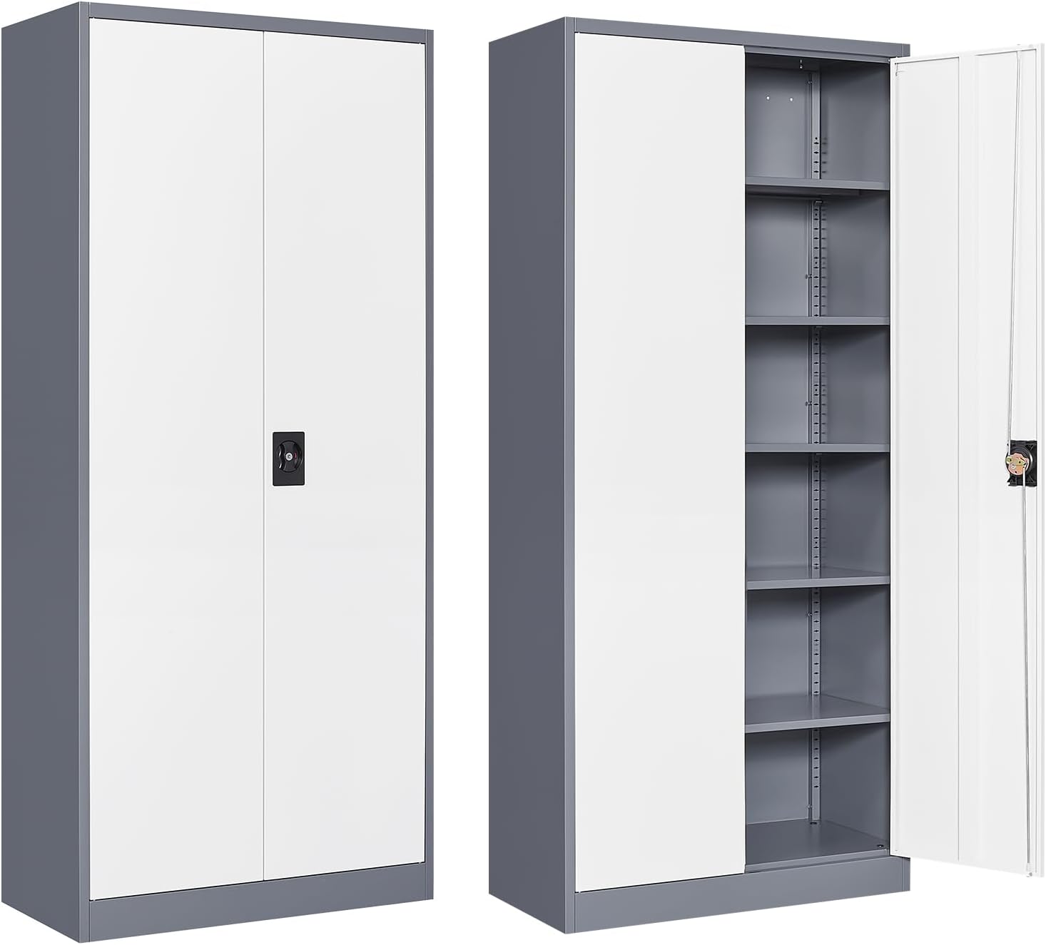 Amazon.com: NODHM Metal Garage Storage Cabinets with Lock, 72" Storage ...