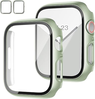 Amazon.com: 2 Pack Case with Tempered Glass Screen Protector for Apple ...