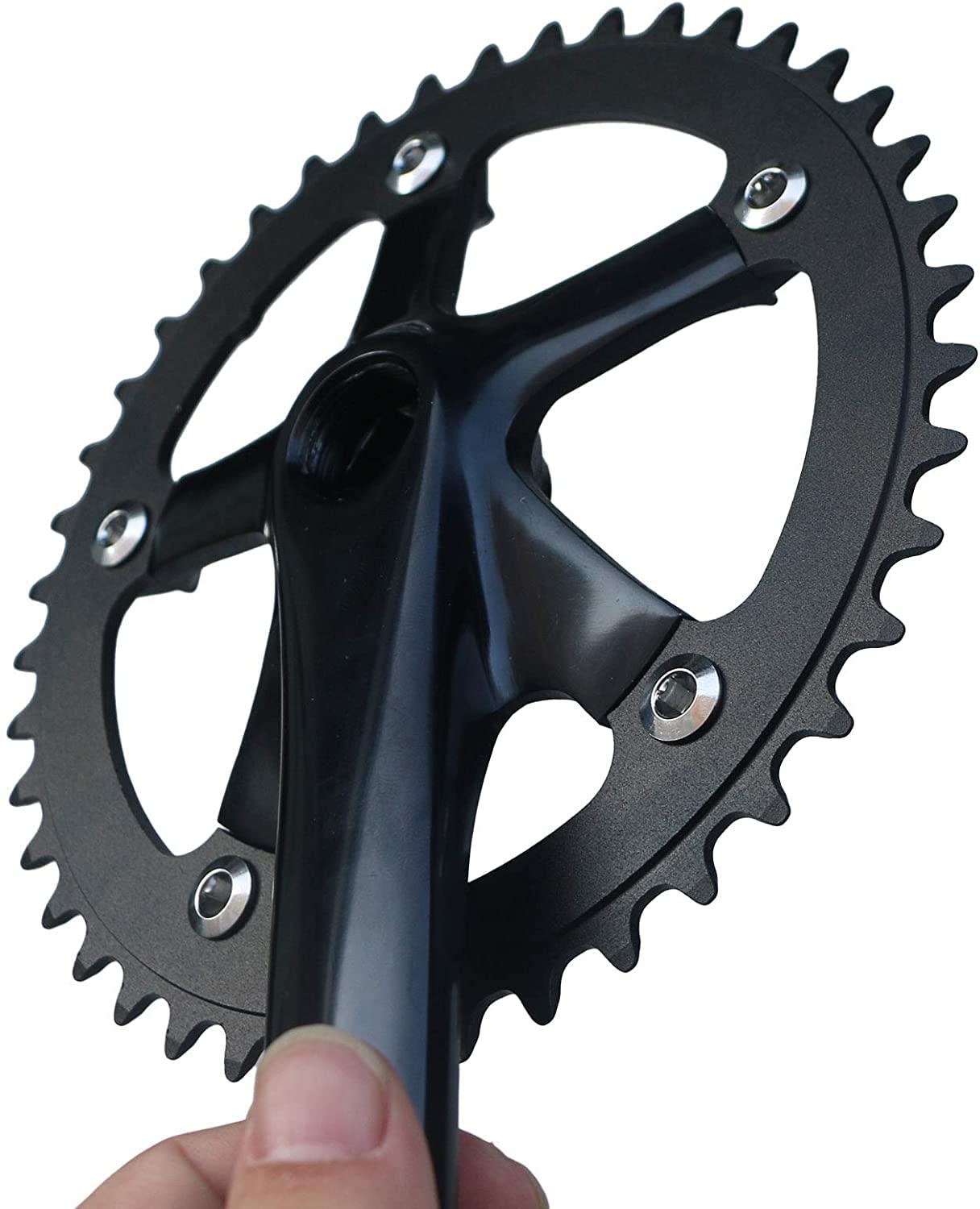 Snapklik.com : 165mm Single Speed Bike Crankset 44T 130BCD Square Taper ...