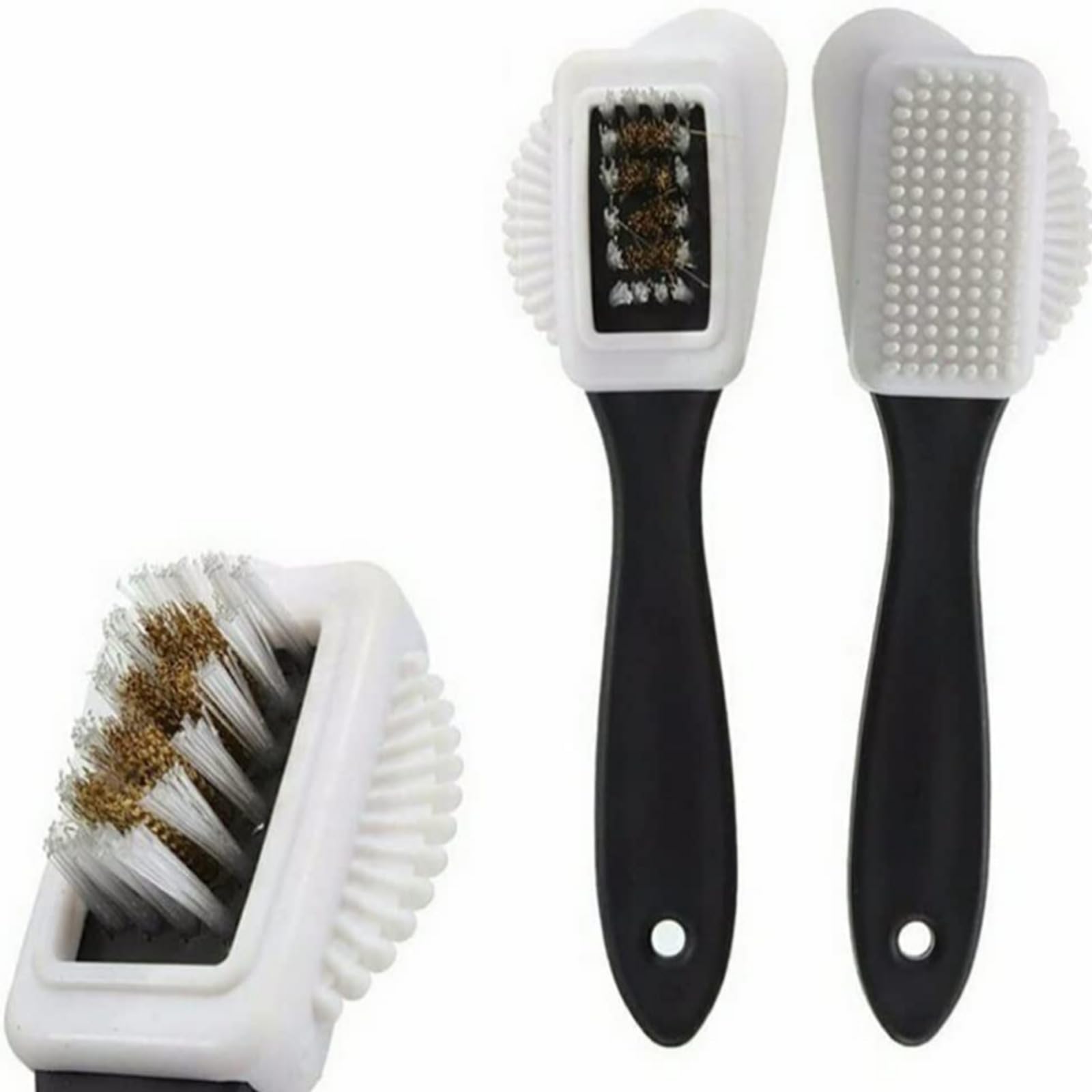 2 Pcs Suede Shoe Brush, Suede & Nubuck 4-Way Leather Brush, Cleaner for ...