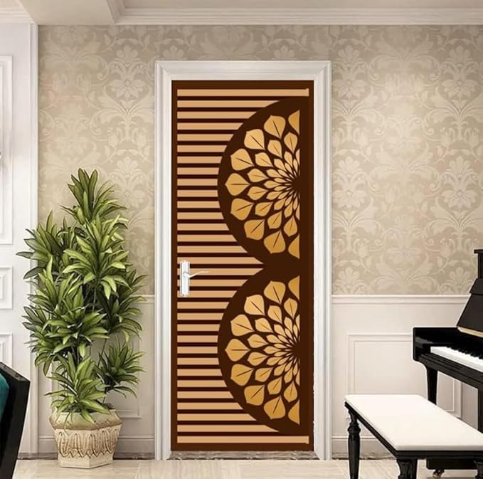Craftworks Studio Wooden Design Wallpaper – Peel & Stick Vinyl for Door ...