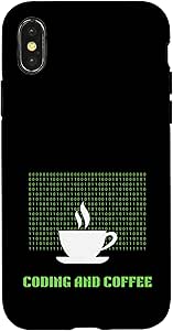 Amazon.com: iPhone X/XS Coding and Coffee Programmer Code Software Engineer Funny Case : Cell ...
