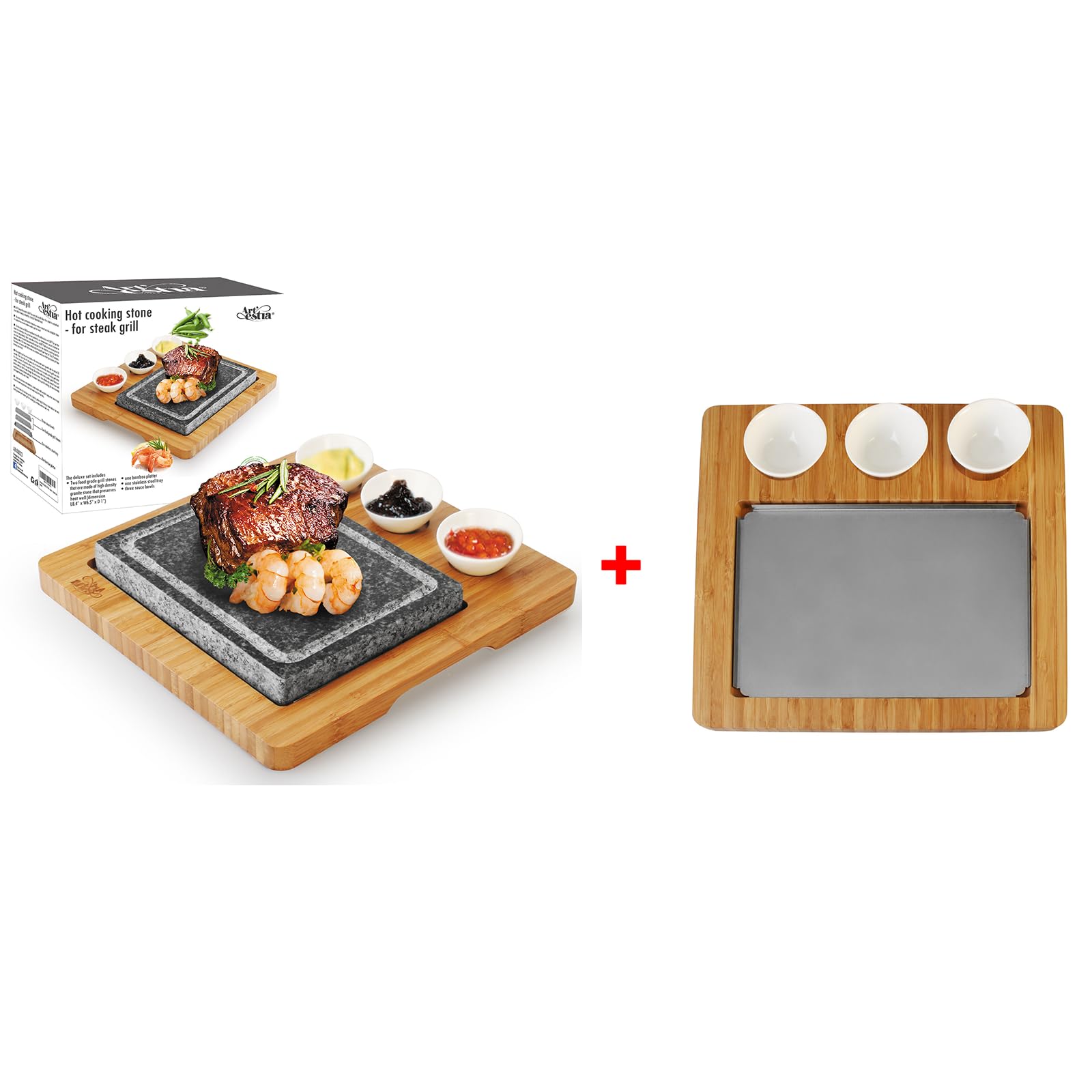 Amazon.com: Artestia Cooking Stones for Steak Set of 2, Indoor Grill ...