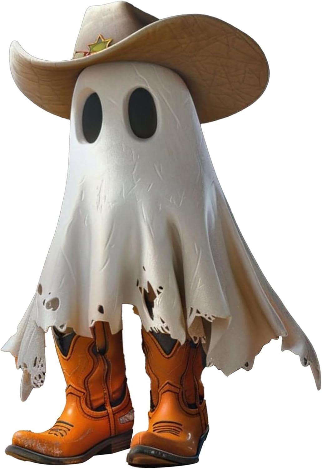 Cowboy Ghost Statue Halloween Decorations Spooky Cute Ghost With Cowboy ...