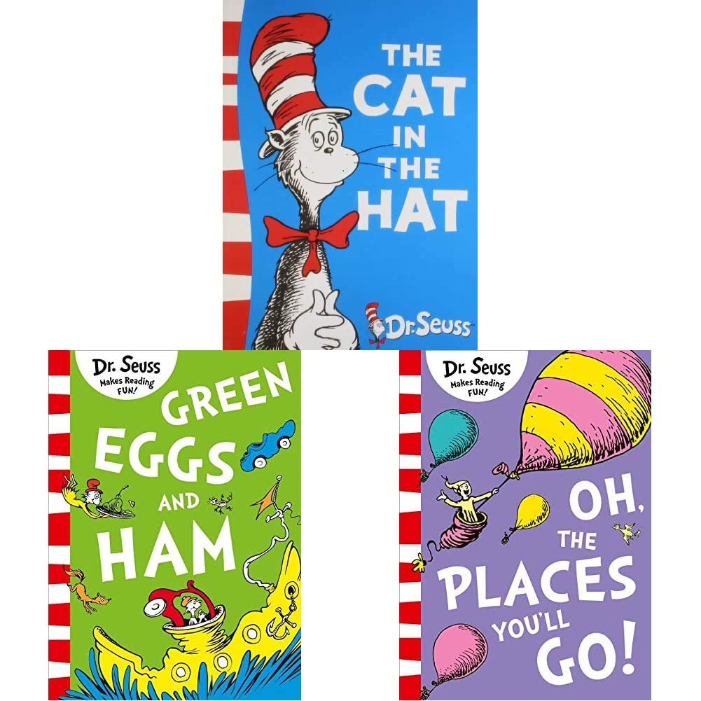 Buy Dr Seuss : The Cat in The Hat + Green Eggs and Ham + Oh, The Places ...