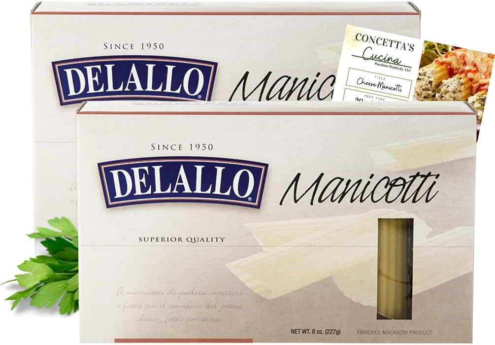 Amazon.com : Barilla Pasta, Manicotti, 8 Ounce (Pack of 4) : Italian ...