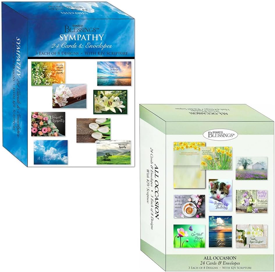 Amazon.com : Shared Blessings 48 Sympathy & All-Occasion Faith Greeting ...