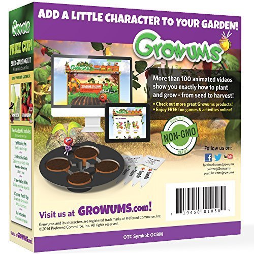 Growums Fruit Cup Garden Tray (4 Count) : Amazon.in: Toys & Games