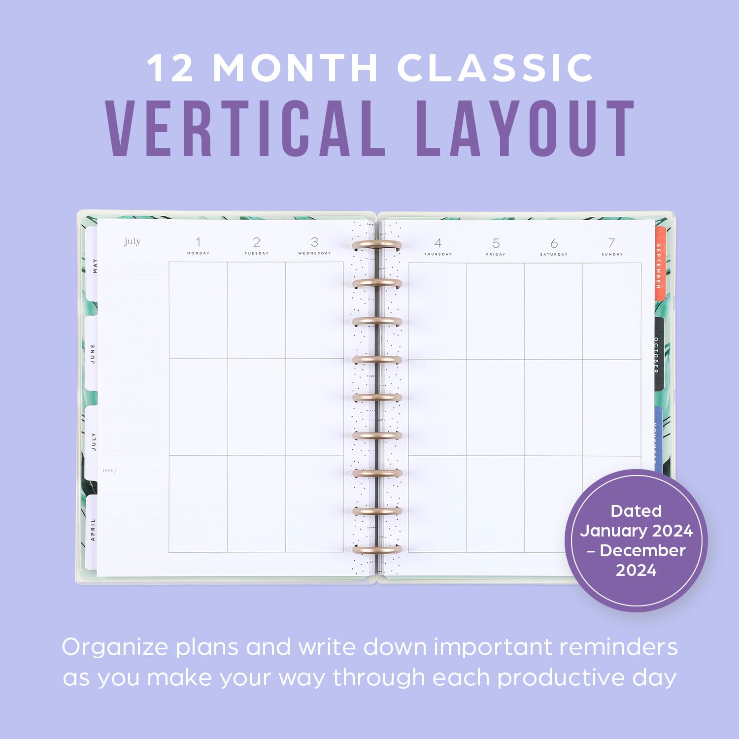 Snapklik.com : Happy Planner Disc-Bound 12-Month Planner, January ...
