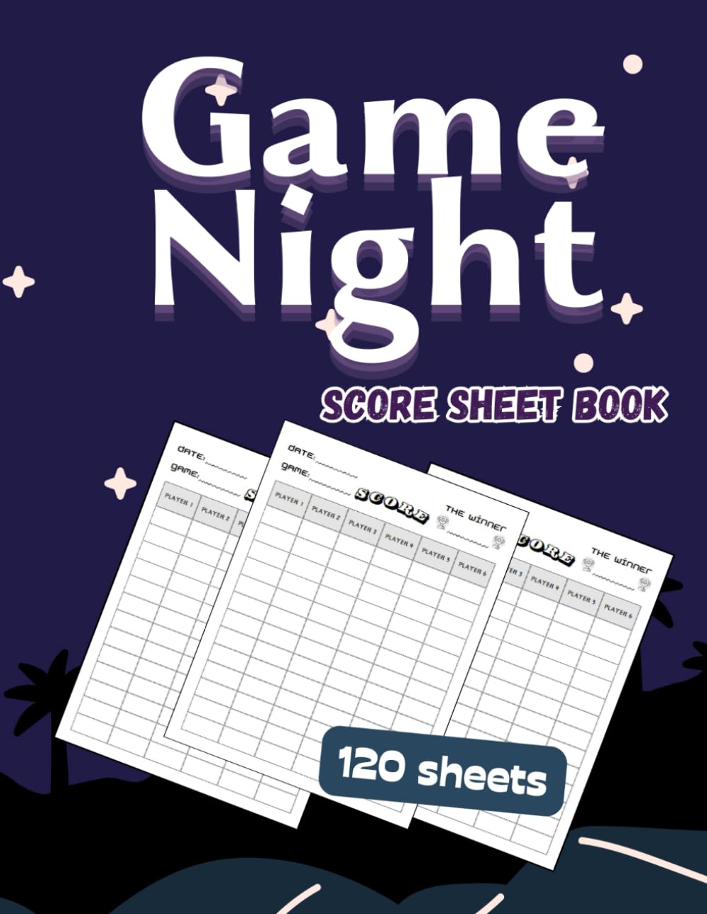 Amazon.com: Game Night Score Sheet Book: 120 sheets to register up to 6 ...