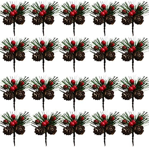 Amazon.com: 18PCS 8-12 Inch 10types Artificial Christmas Tree Picks ...
